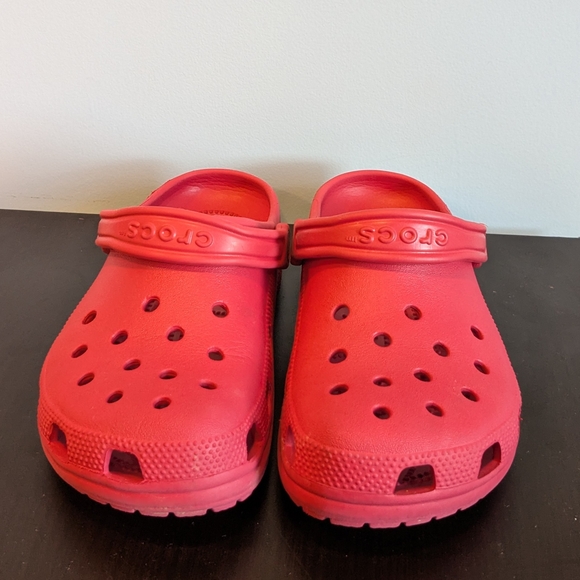 CROCS | Shoes | Crocs Red Sandals With Signature Ventilation | Poshmark
